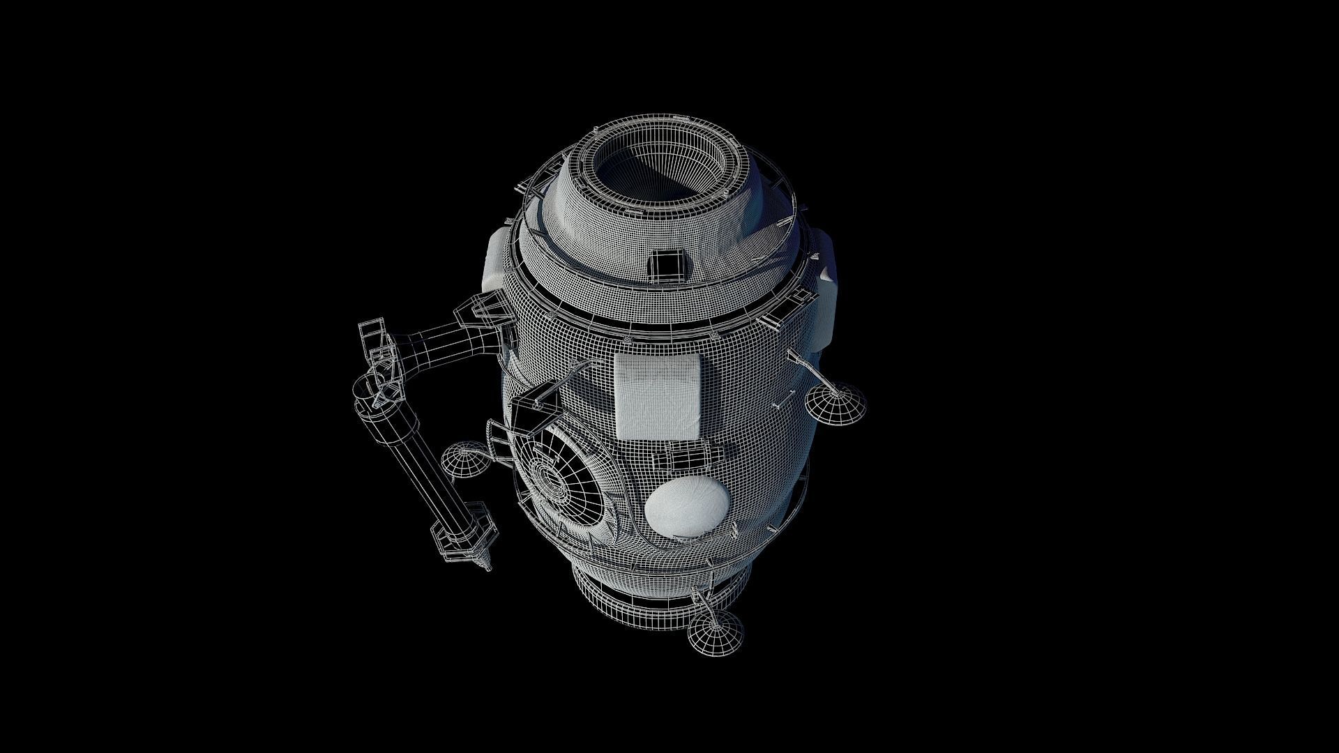 High quality 3D model Poisk ISS module 3D model | CGTrader