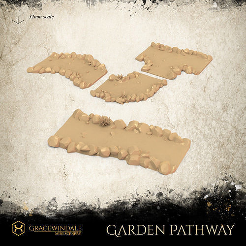 Garden Pathway 3D model 3D printable | CGTrader