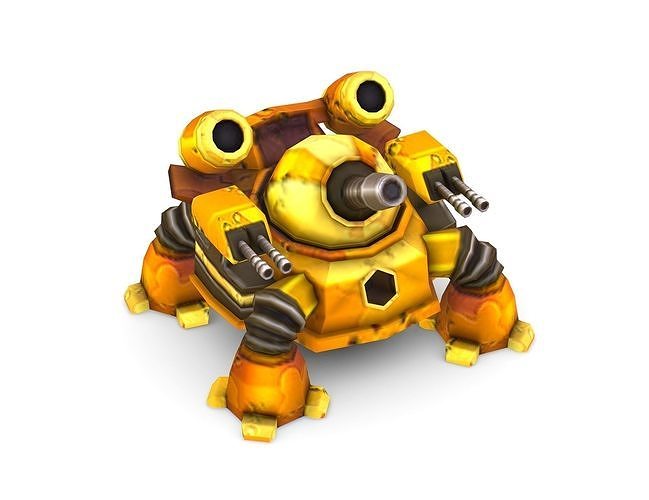 3D model lowpoly 3d model cartoon robot tank VR / AR / low-poly | CGTrader