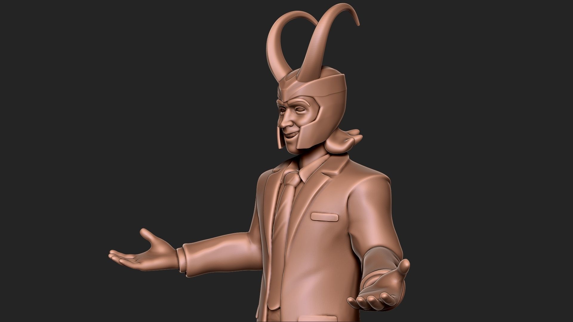 LOKI AVENGERS MCU TOM HIDDLESTON STATUE 3D model 3D printable | CGTrader