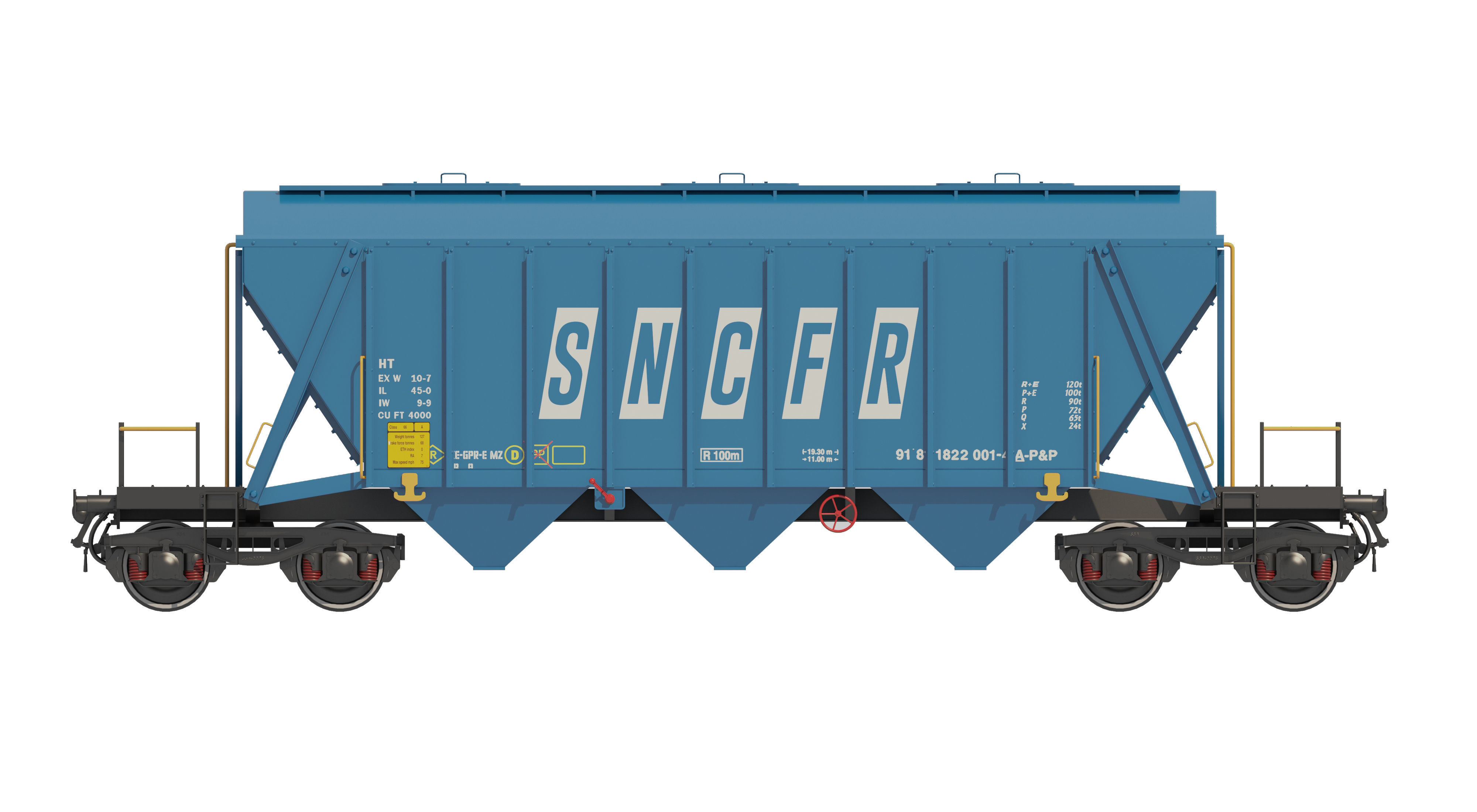 train wagons pack 3D model | CGTrader