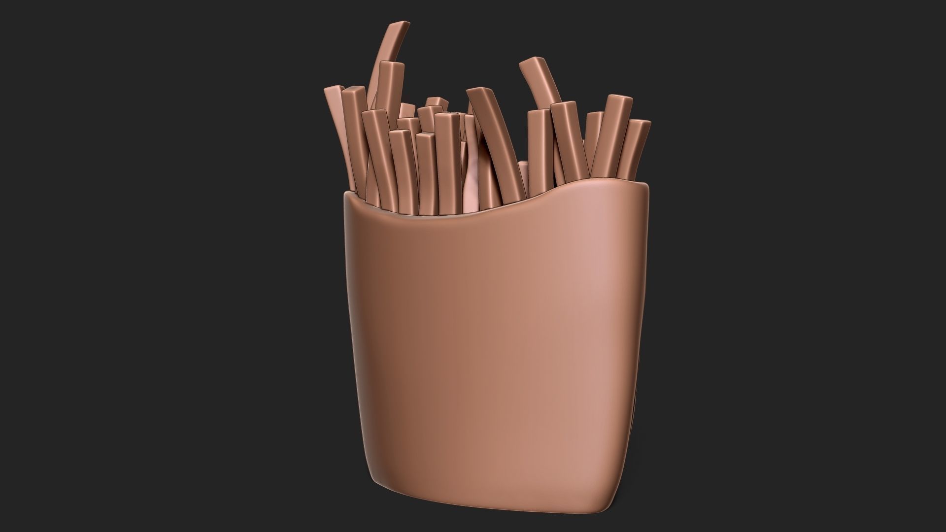 Angry french fries 3D model 3D printable | CGTrader