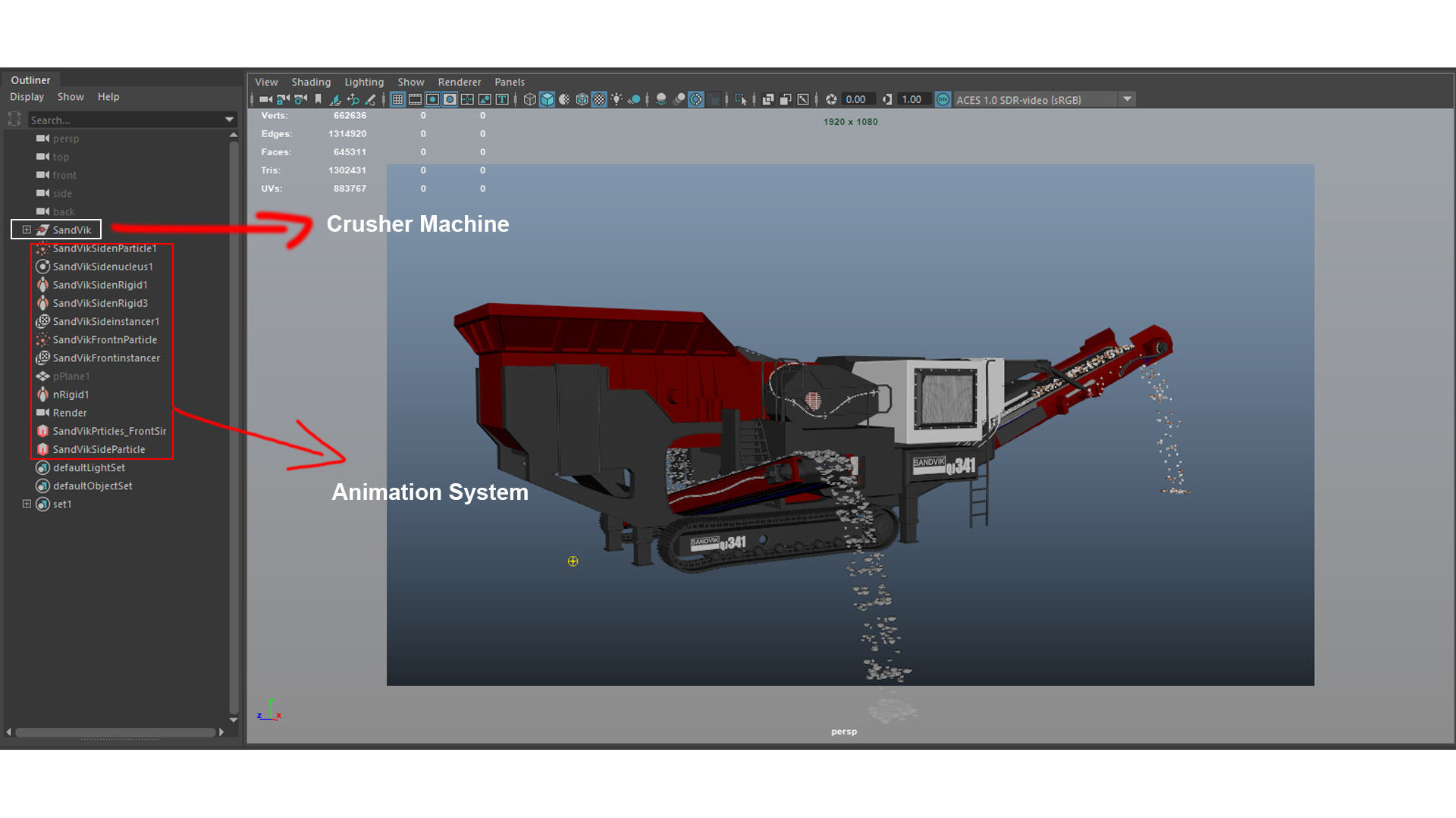 Stone Crusher SandVik 3D model animated | CGTrader