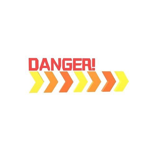 3D model Cyberpunk Future Danger Sign v2 003 VR / AR / low-poly | CGTrader