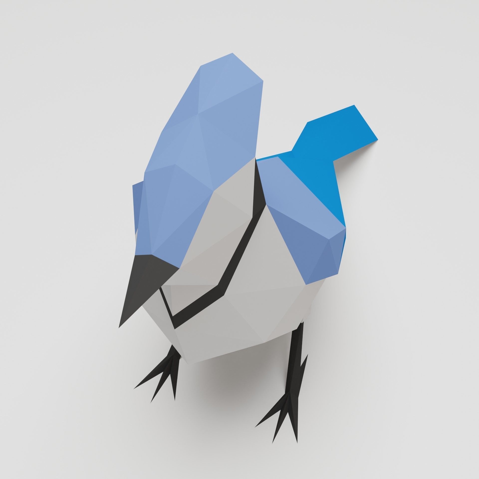 Bird - Blue Jay 3D model 3D printable | CGTrader