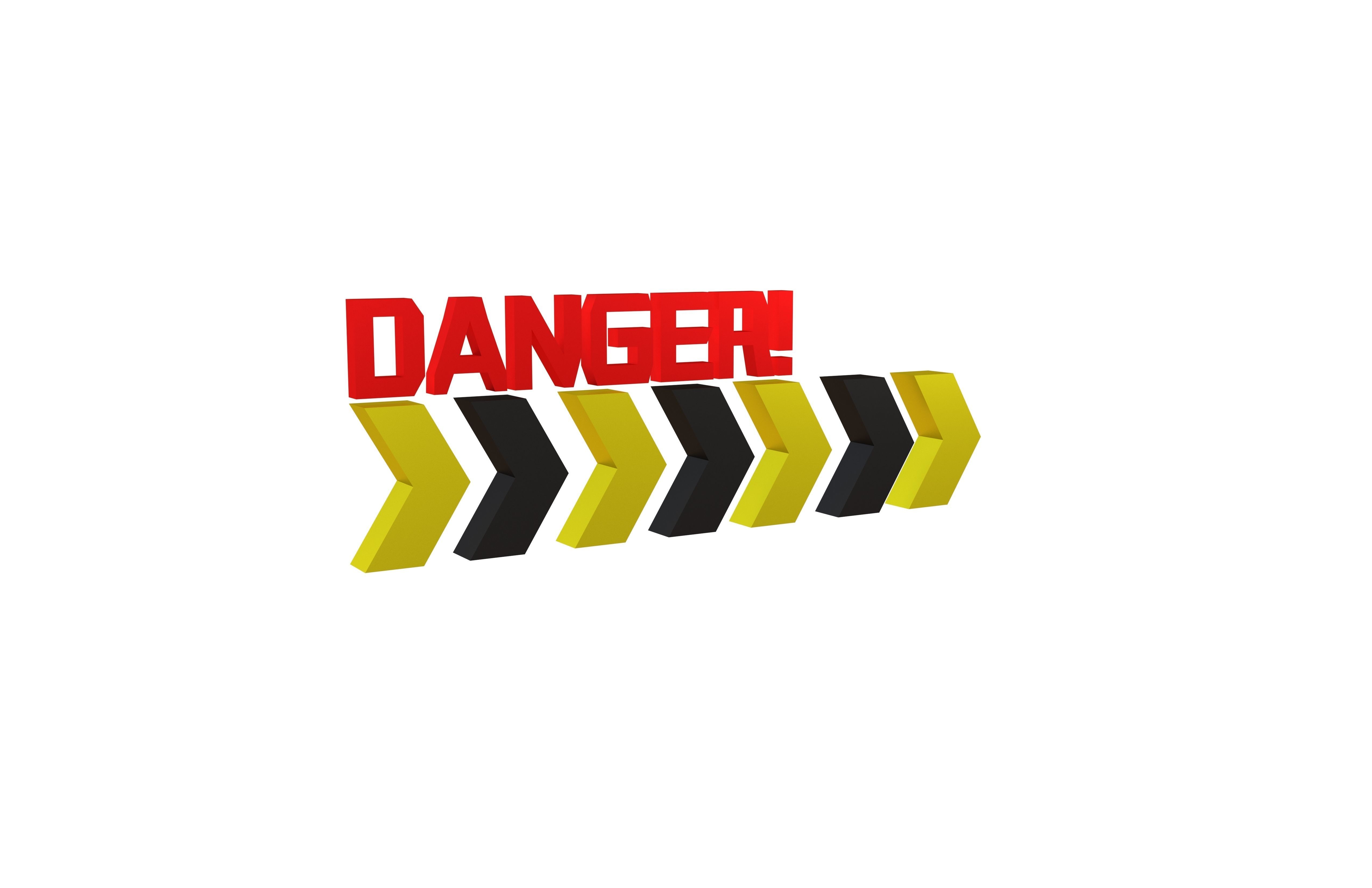 3D model Cyberpunk Future Danger Sign v2 009 VR / AR / low-poly | CGTrader