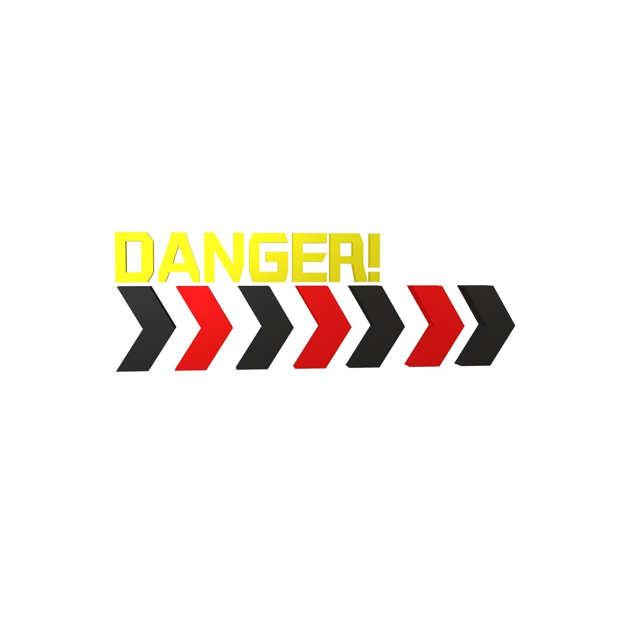 3D model Cyberpunk Future Danger Sign v2 010 VR / AR / low-poly | CGTrader