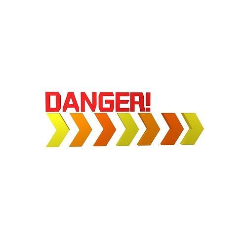 3D model Cyberpunk Future Danger Sign v2 011 VR / AR / low-poly | CGTrader
