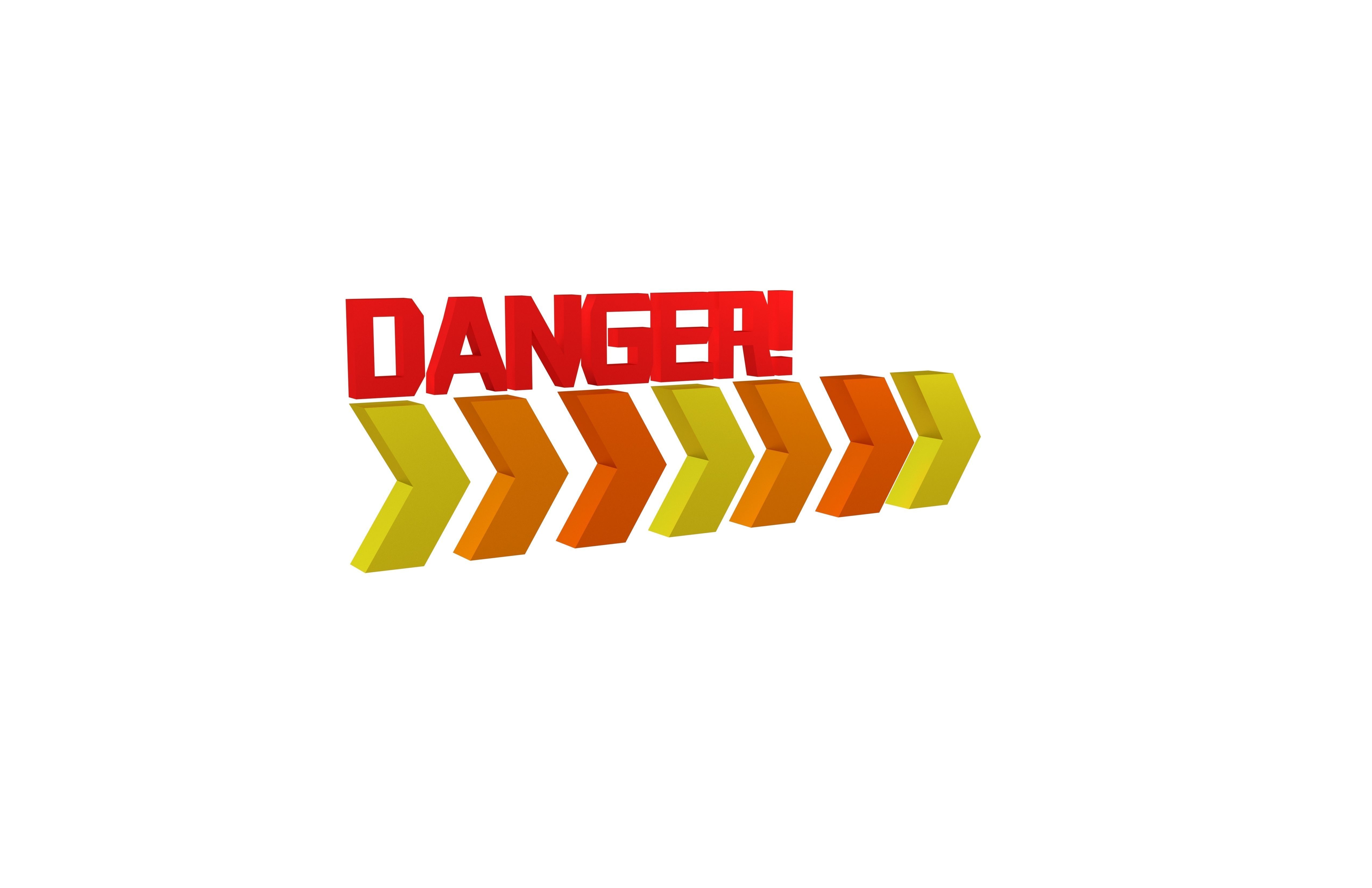 3D model Cyberpunk Future Danger Sign v2 011 VR / AR / low-poly | CGTrader
