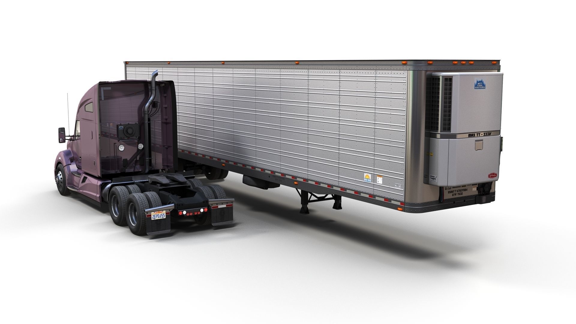 Kenworth T680 van trailer 3D model animated | CGTrader