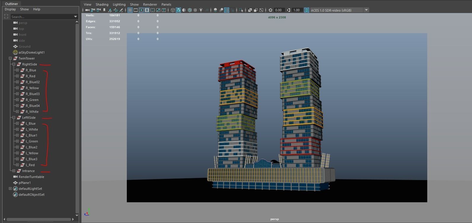 Lusail Marina Twin Tower 3D model | CGTrader