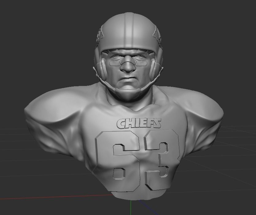 Vintage Kansas City Chiefs Throwback Bust 3D model 3D printable | CGTrader