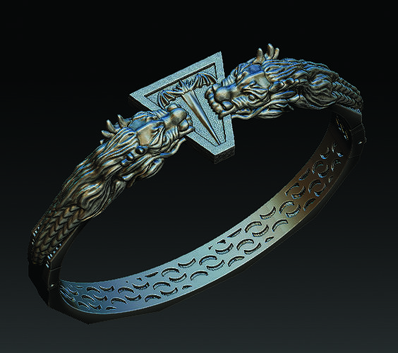 Dragon Bangle 3D model 3D printable | CGTrader