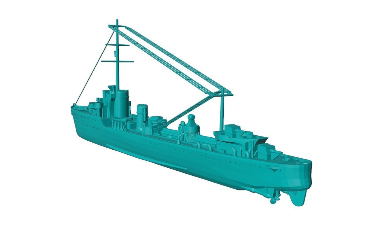 1-300 scale HMS Valhalla free 3D model | CGTrader