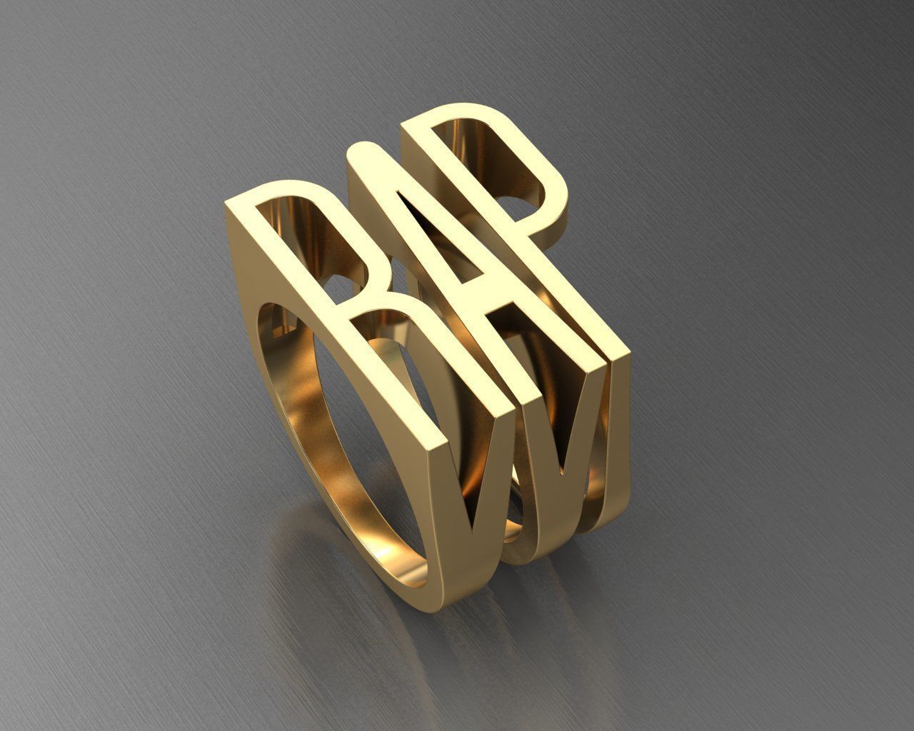 alphabet letter ring Collection | CGTrader