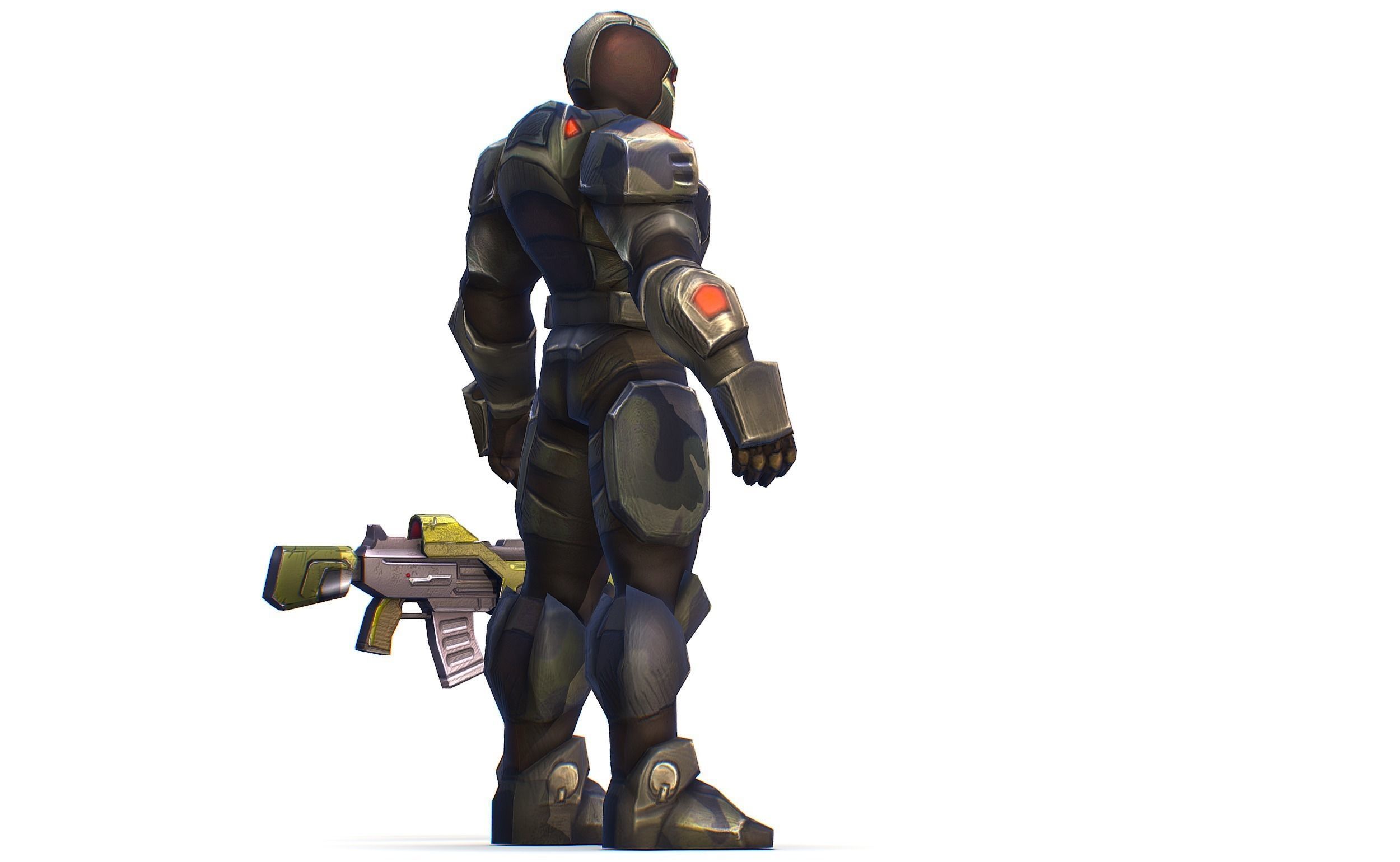 3D model Cartoon Sci-Fi Cyborg Drone Trooper Soldier VR / AR / low-poly ...