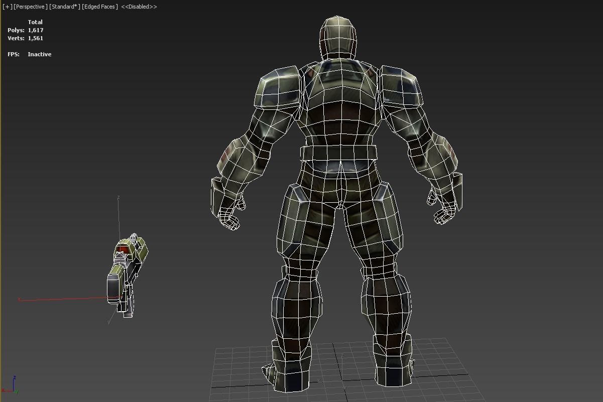3D model Cartoon Sci-Fi Cyborg Drone Trooper Soldier VR / AR / low-poly ...