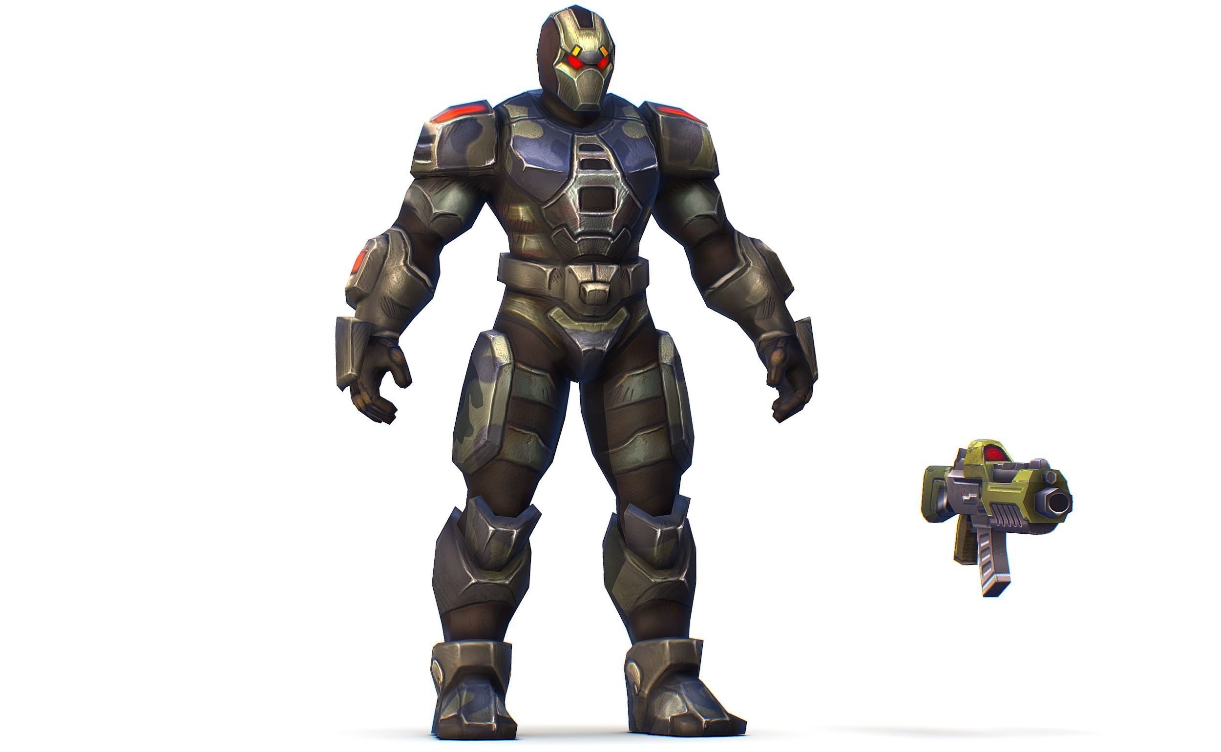 3D model Cartoon Sci-Fi Cyborg Drone Trooper Soldier VR / AR / low-poly ...