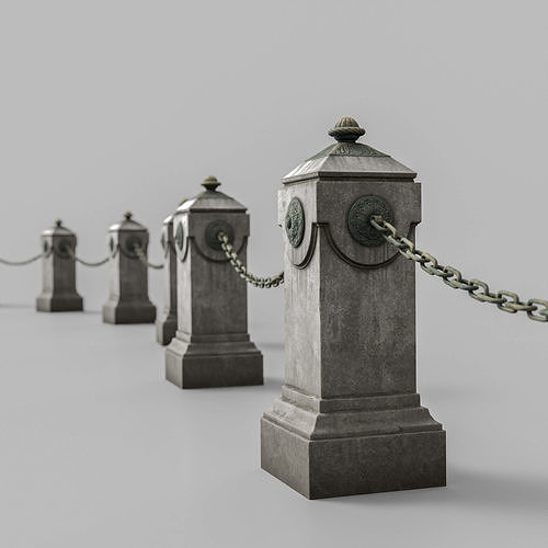 3D model Classic modular stone bollard VR / AR / low-poly | CGTrader
