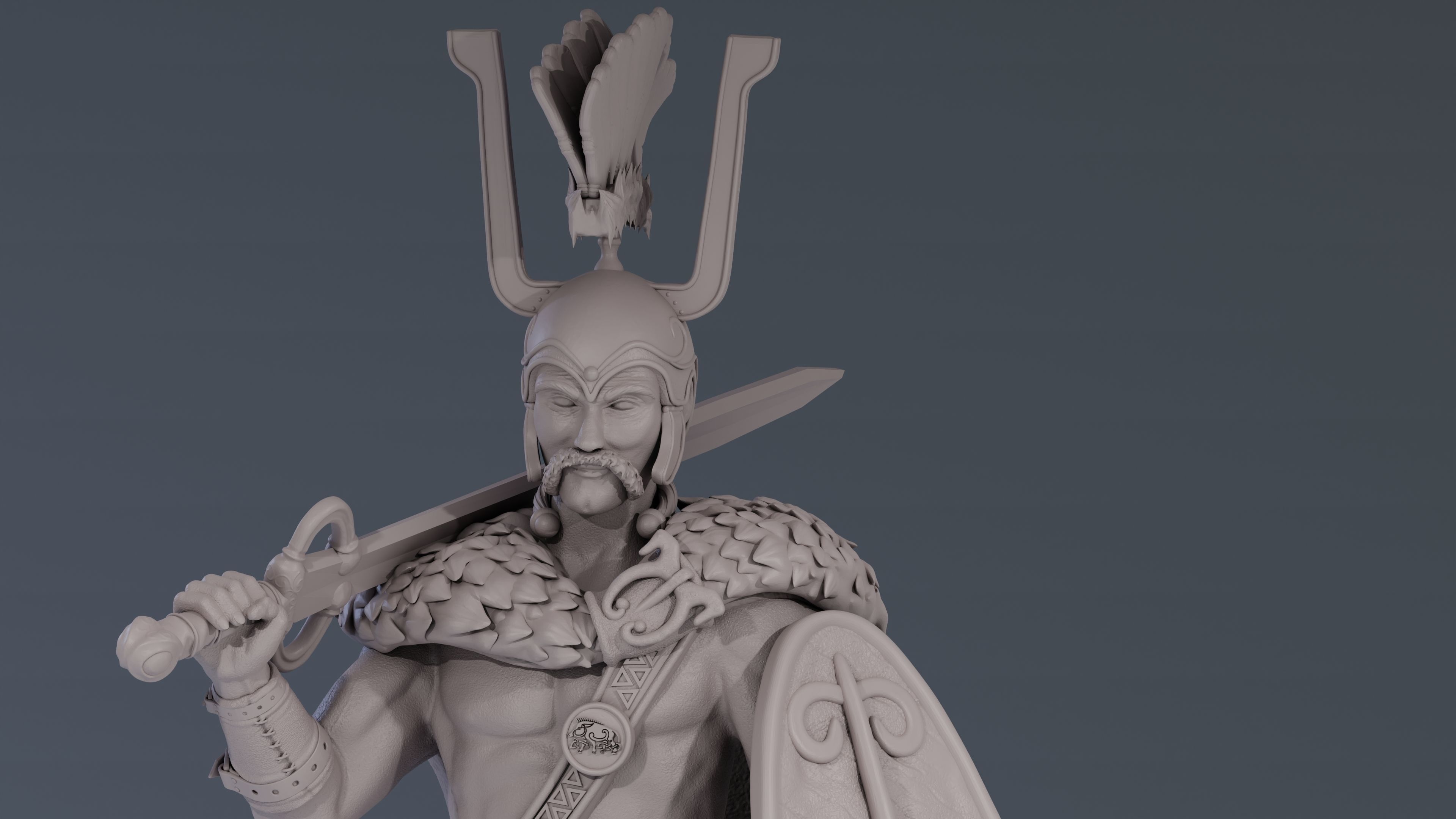 Celtic Chief ready to print 3D model 3D printable | CGTrader