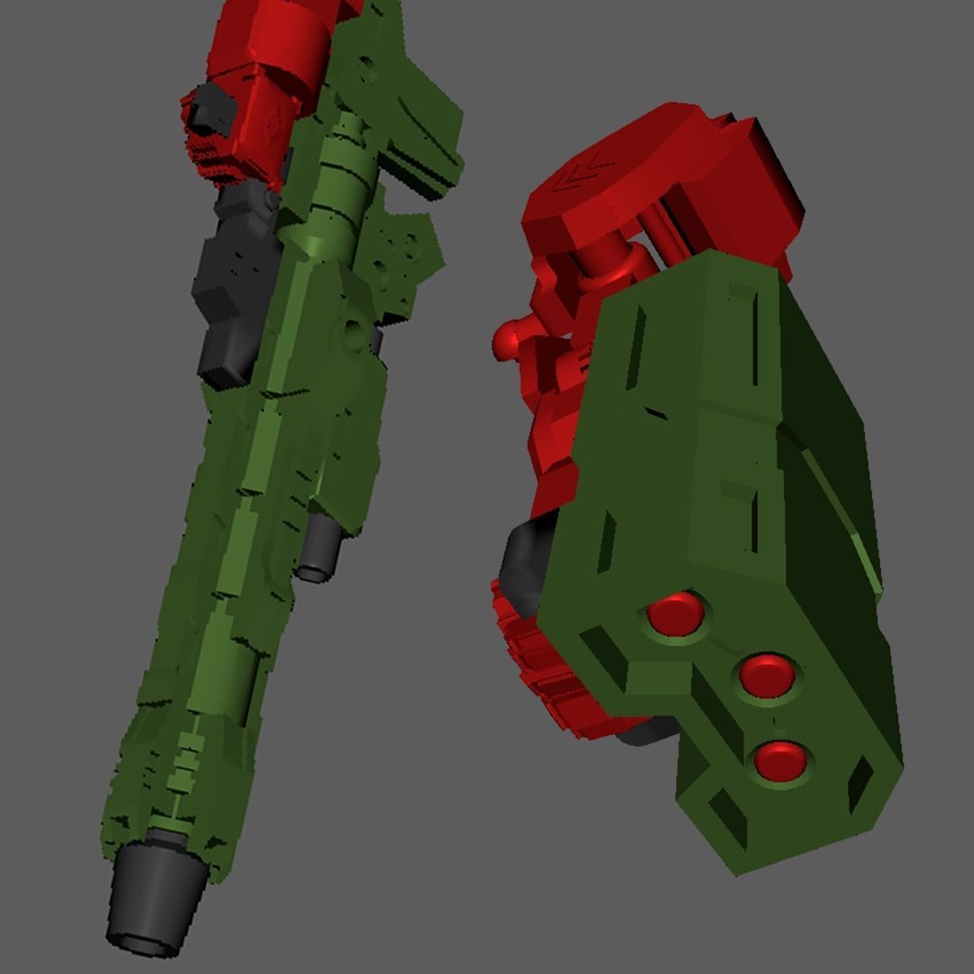 GUNDAM BEAM CANNON AND LAUNCHER MISSILE 3D model 3D printable | CGTrader