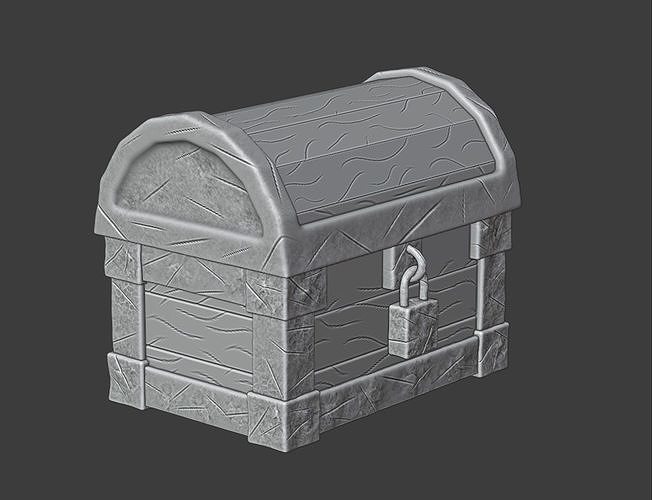 treasure chest 3D model 3D printable | CGTrader