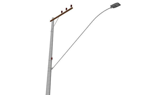 Concrete Lamp Post - Light Pole - Light Post - Street Light 45 3D model ...