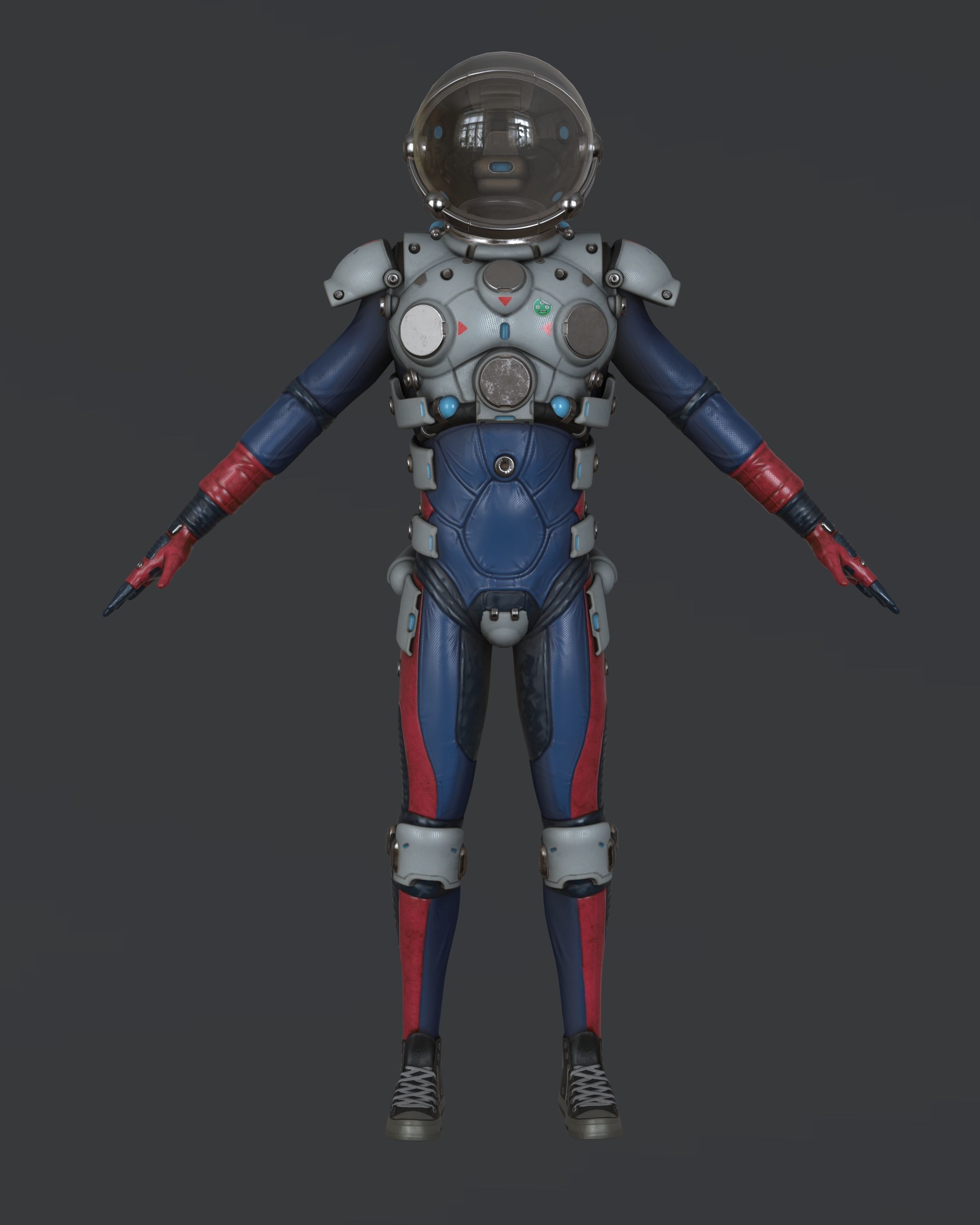 3D model Spacesuit Stylized VR / AR / low-poly | CGTrader