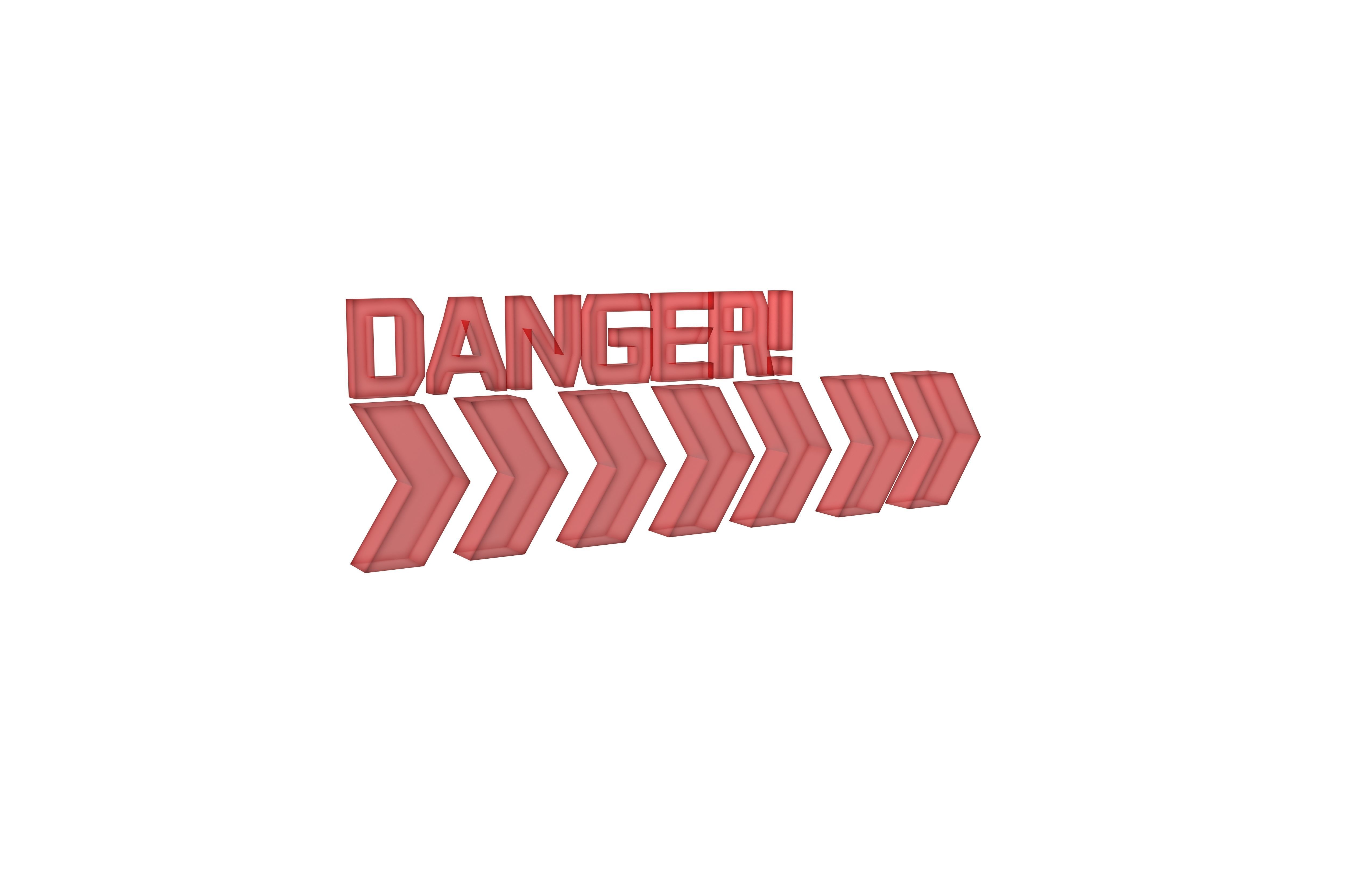3D model Cyberpunk Future Danger Sign v2 020 VR / AR / low-poly | CGTrader
