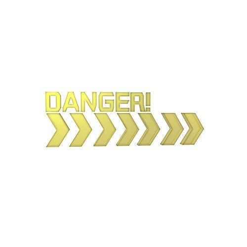 3D model Cyberpunk Future Danger Sign v2 021 VR / AR / low-poly | CGTrader