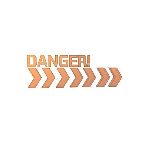 3D model Cyberpunk Future Danger Sign v2 022 VR / AR / low-poly | CGTrader