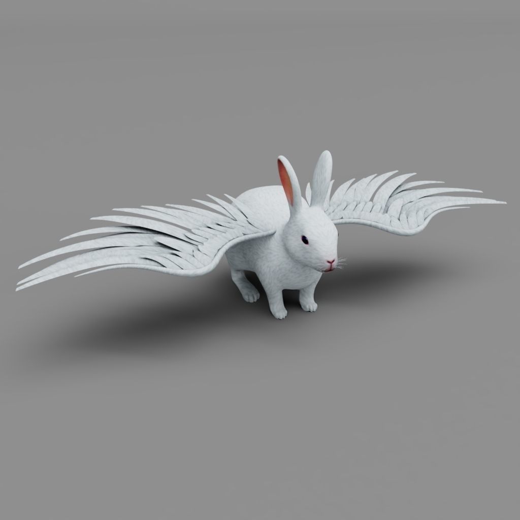 3D model Flying Rabbit VR / AR / low-poly | CGTrader
