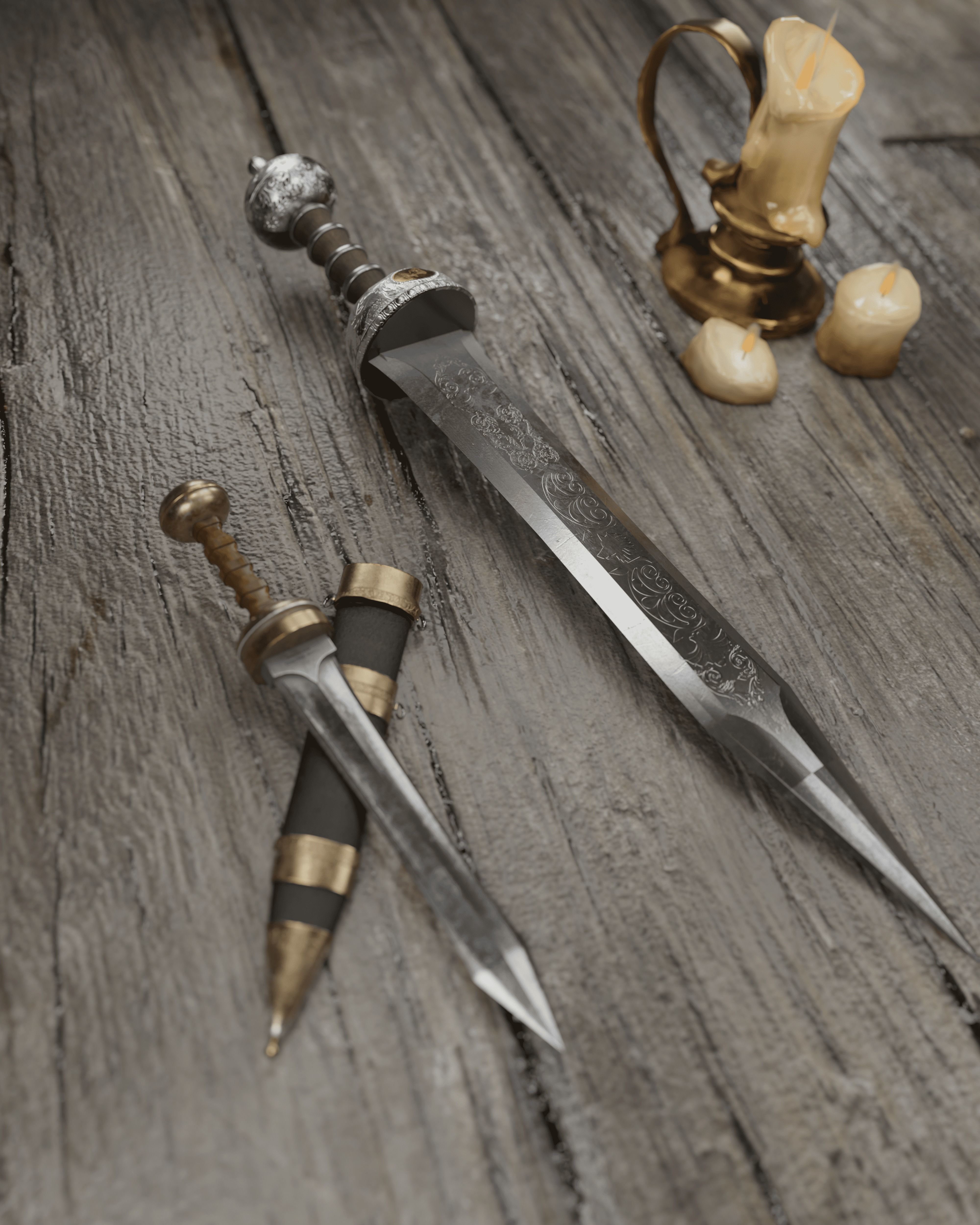 3D model Roman sword Game ready model LowPoly VR / AR / low-poly | CGTrader