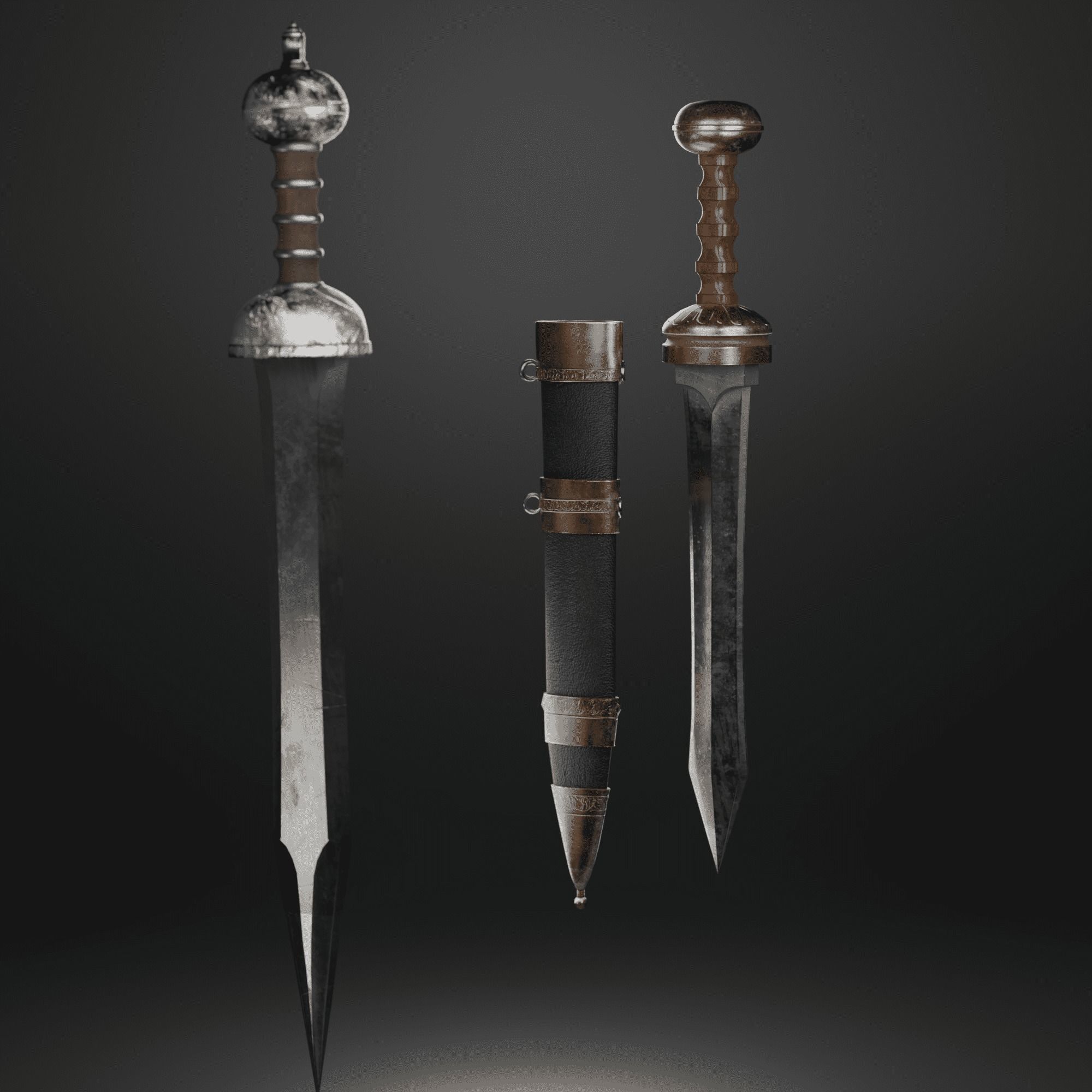 3D model Roman sword Game ready model LowPoly VR / AR / low-poly | CGTrader