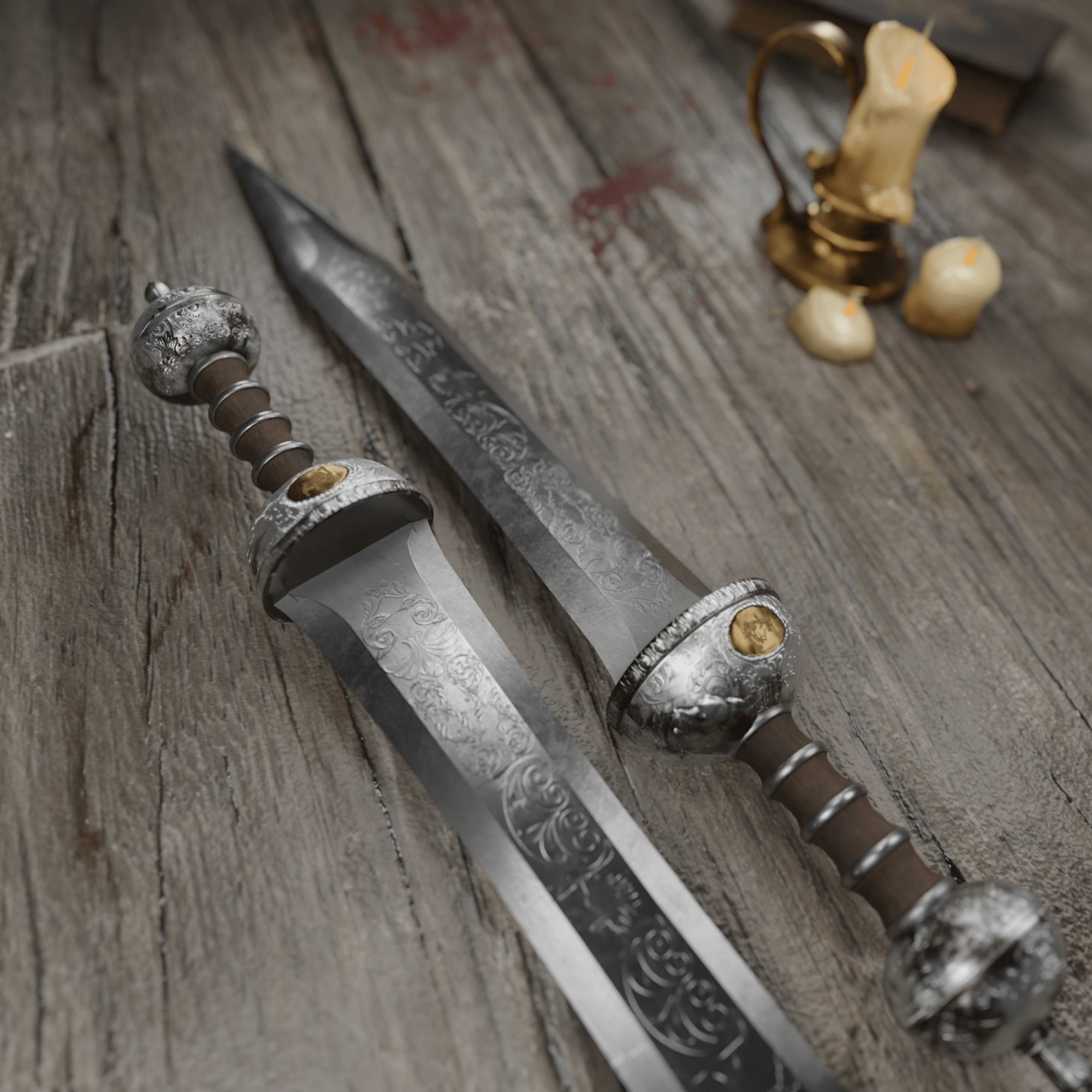 3D model Roman sword Game ready model LowPoly VR / AR / low-poly | CGTrader