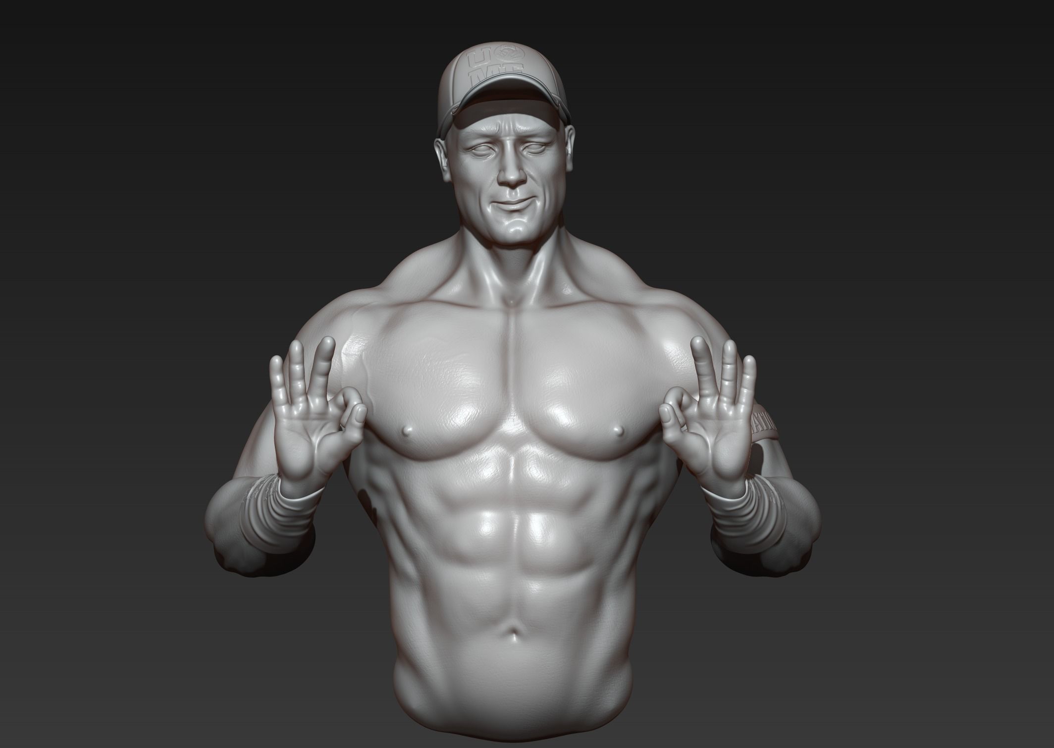 john cena face 3D model 3D printable | CGTrader