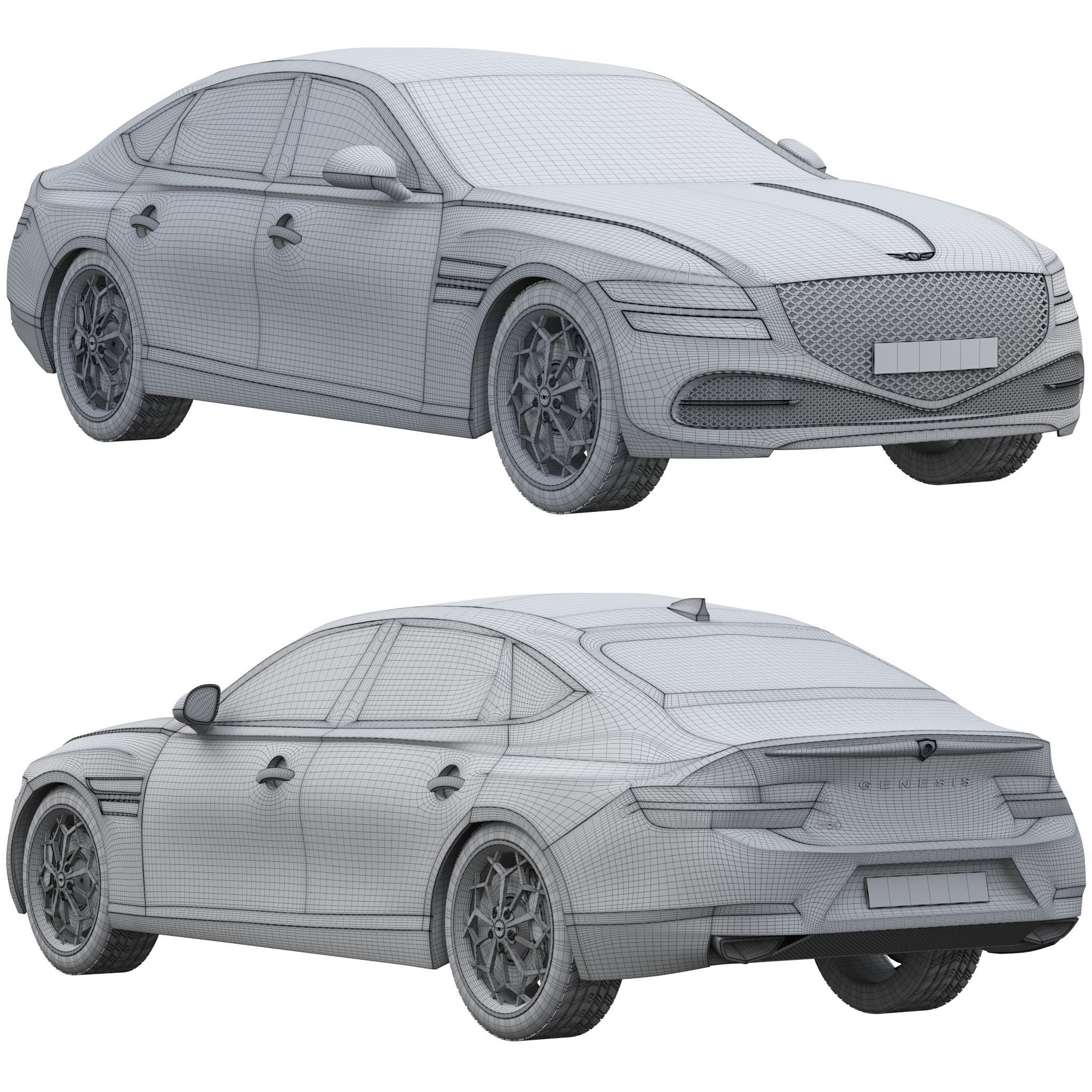 Genesis G80 3D model | CGTrader