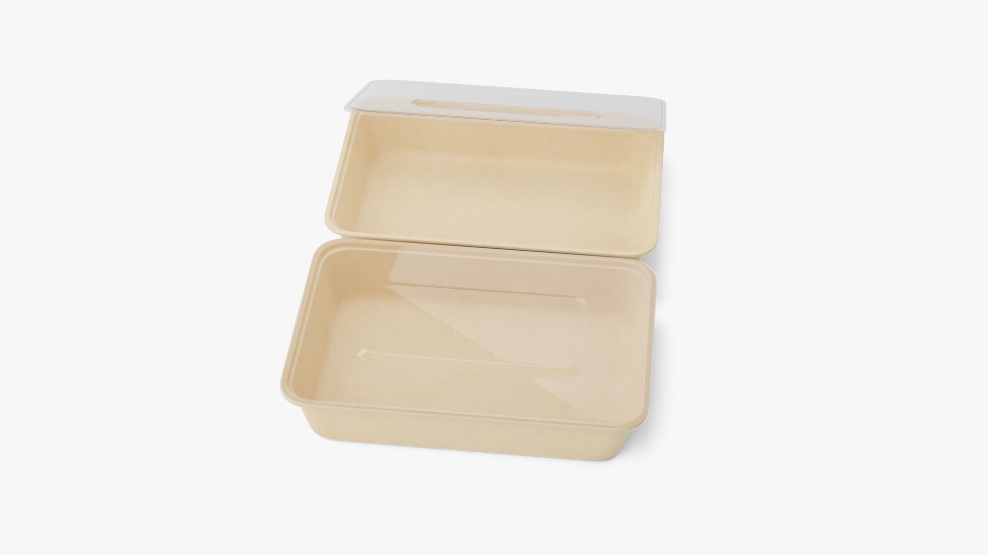 3D model Rectangle Meal Prep Container 6 VR / AR / low-poly | CGTrader