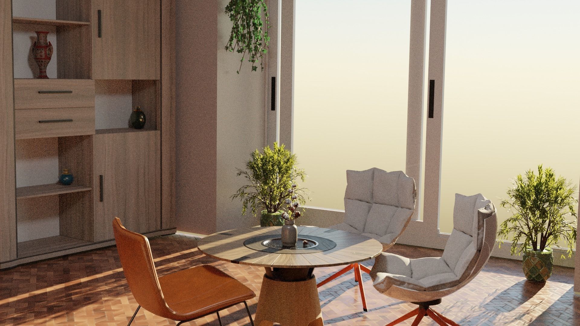 Interior model living room with table and chairs free 3D model | CGTrader