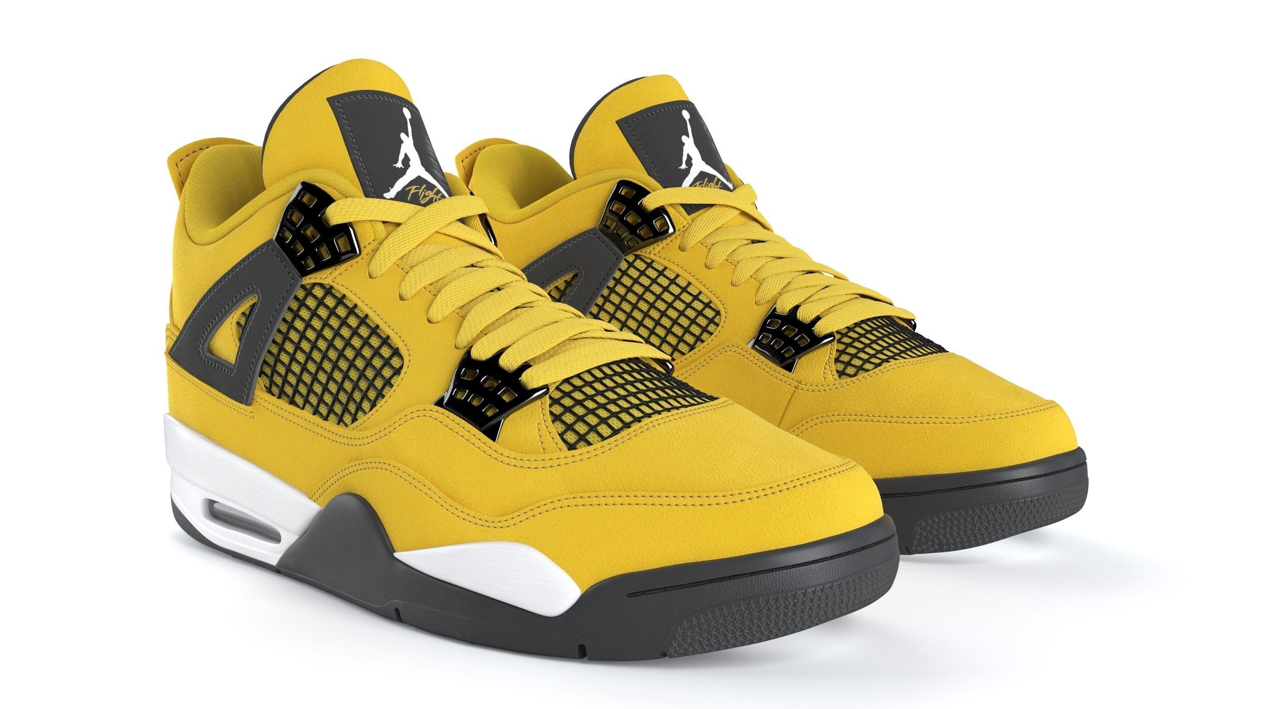 Air Jordan 4 Retro Tour Yellow PBR 3D model | CGTrader