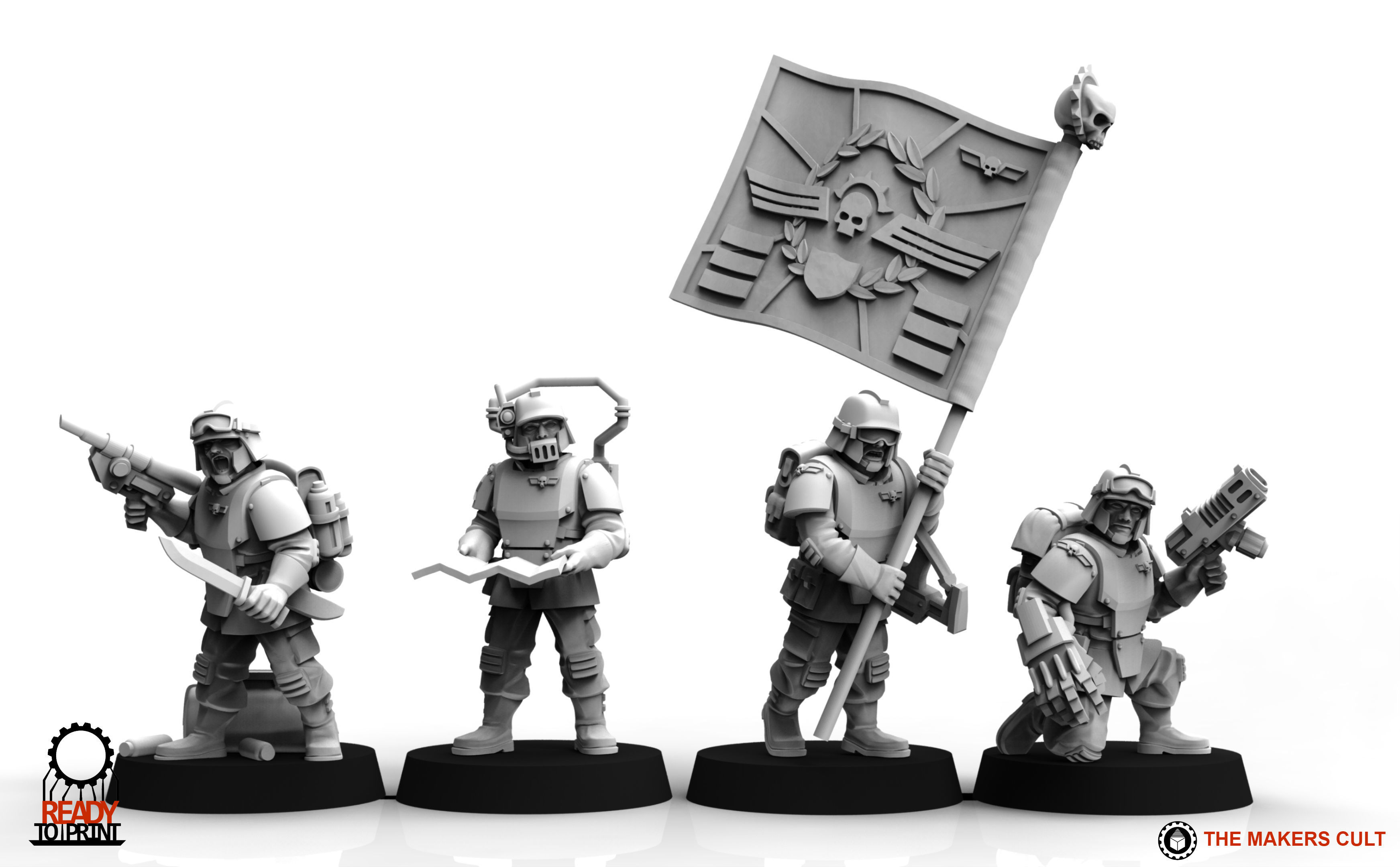 Universal Guard - Command Squad Builder 3D model 3D printable | CGTrader