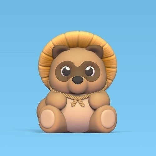 Tanuki figurine of panda bear 3D model 3D printable | CGTrader