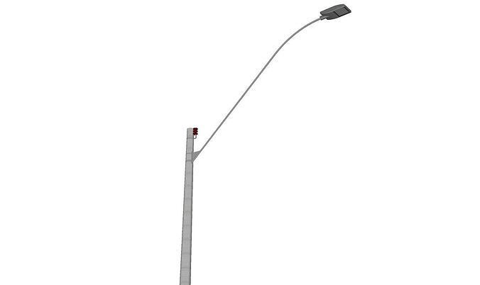 Concrete Lamp Post - Light Pole - Light Post - Street Light 52 3D model ...