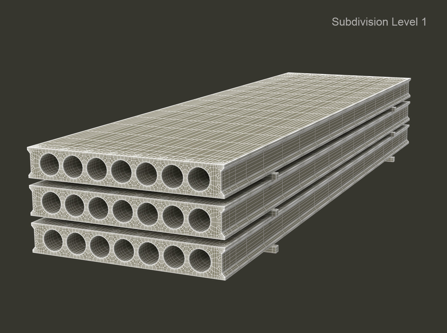 3D model Hollow Core Concrete Slab VR / AR / low-poly | CGTrader