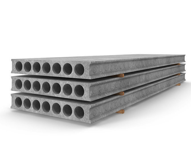 3d Model Hollow Core Concrete Slab Vr Ar Low Poly Cgtrader