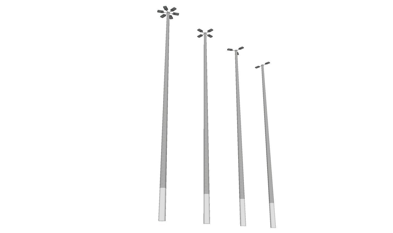 Concrete Lamp Post - Light Pole - Street Light - Group 01 3D model ...