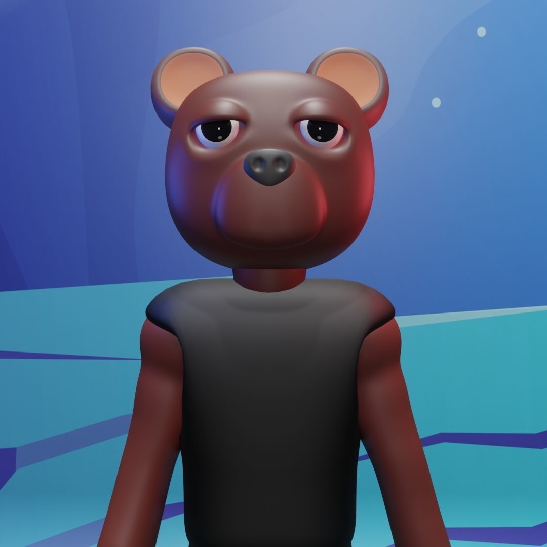 3D model Bear character VR / AR / low-poly | CGTrader