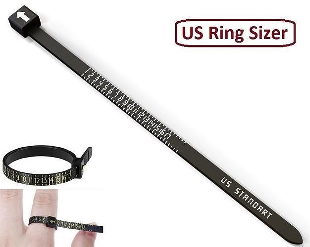 US Finger Ring Sizer 3D model 3D printable | CGTrader
