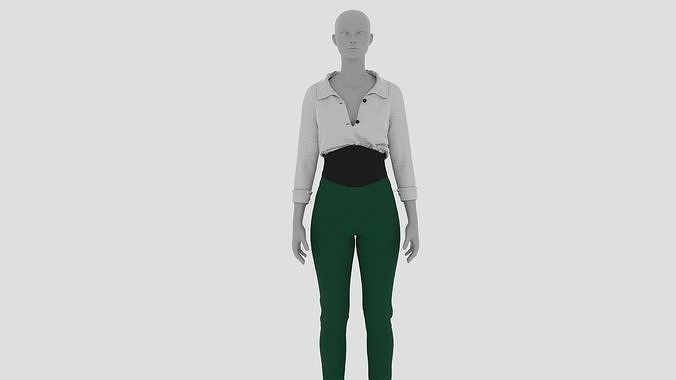 3D model Womens Dress - Female Outfit Clothes VR / AR / low-poly | CGTrader