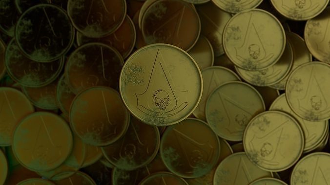 assassins creed black flag Coin 3D model | CGTrader